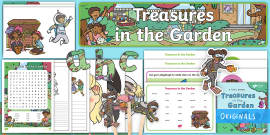 Treasures in the Garden Picture and Word Mat - EYFS, Early Years Planning