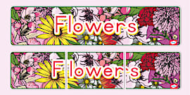 Flowers-Themed Display Borders (teacher made) - Twinkl
