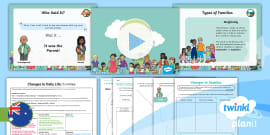 Past and Present Family Life Worksheet (teacher made)