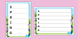 Spring Acrostic Poem Example