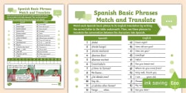 👉 Spanish: Basic Conversations Activity Sheet - Twinkl
