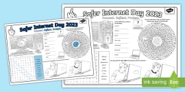 Safer Internet Day Collaborative Colouring Poster - Twinkl