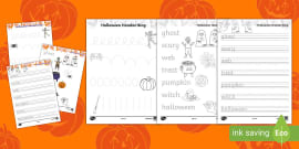 Halloween Themed Letter Writing Worksheet (teacher made)