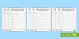Bar Modelling Worksheet Pack - Primary Resource - Twinkl