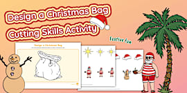 * NEW * Design a Christmas Cookie Cutting Skills Activity