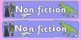 The Six Non Fiction Types Display Poster - nonfiction, non-fiction