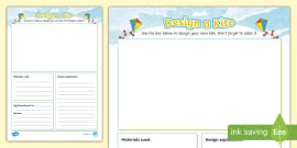 Let's Go Fly a Kite Activity | Kite Template (teacher made)