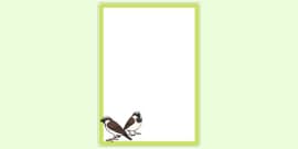 Illustrated Robin Bird Page Border | Twinkl Resources