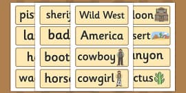 Wild West Word Mat