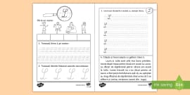 Trasarea literei „n” de mână Fișă de activitate