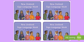 New Zealand Sign Language Week Display Posters - nz, new