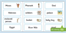 Moses Word Cards | Judaism | Religious Ed. | Twinkl USA