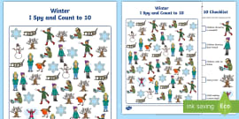 My Counting Worksheet (Winter) (teacher made)