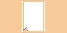 FREE! - Simple Blank Clams Page Border | Page Borders | Twinkl