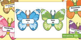 Spring-Themed Place Value Colouring Assessment Sheet Assessment Sheet