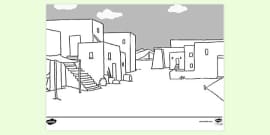 FREE! - Old Medina Colouring Sheet | Twinkl Resources