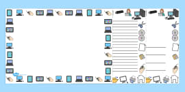 FREE! - Simple Blank Computer Page Border | Page Borders | Twinkl