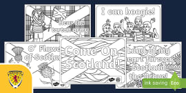 Scottish Colouring Pages - Themed Mindfulness Activity