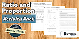 Ratio and Proportion Worksheet Pack