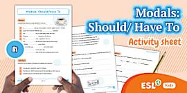 ESL Have To/ Has To Worksheet [Kids, A2]