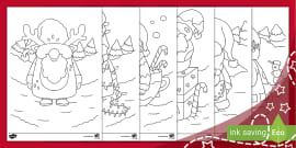 Christmas Gonk Colouring Pages (Teacher-Made) - Twinkl
