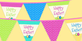 Happy Easter Bunting | Easter Display | Twinkl - Twinkl