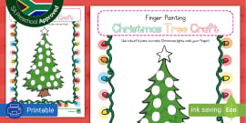 Christmas Tree Finger Painting Activity (teacher made)