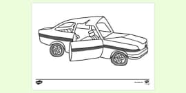 4x4 Car Colouring Page (teacher made) - Twinkl