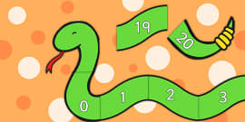 Numbers 1-10 on Counting Snake (teacher made) - Twinkl