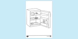FREE! - FREE! - Fridge Full of Food Colouring Sheet - Twinkl