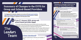 FREE! - EYFS Statutory Framework For Group & School-Based Providers
