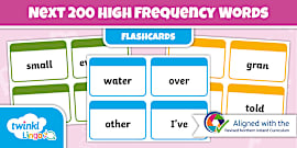Next 200 High Frequency Words