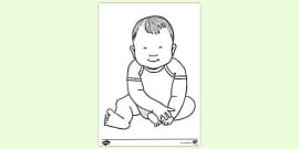 FREE! - Baby Colouring Book Page | Colouring Sheets - Twinkl