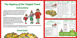 UKS2 The Curious Case of the Missing Sleigh: SPaG Problem-Solving Mystery