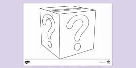 FREE! - Cardboard Box Colouring Sheet | Twinkl Resources