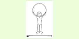 Hula Hoop Colouring | KS1 Colouring Sheets | Twinkl - Twinkl