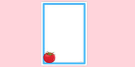 FREE! - Simple Blank Pasta With Tomato Sauce | Page Borders | Twinkl