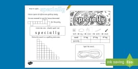 * NEW * Spelling Practice: Collage Worksheet - Twinkl