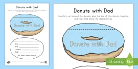 Donuts With Dad Craft - Father's Day for Early Childhood, Father's Day ...