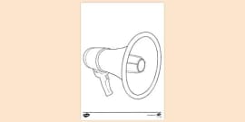 Output Speaker Colouring Page | Colouring Sheets - Twinkl