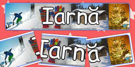 Winter Word Wall Display Banner (Teacher-Made) - Twinkl
