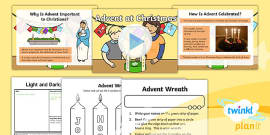 Advent Wreath Display Posters - KS1 (teacher made) - Twinkl