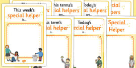 FREE! - Special Helper Award Certificates - special helper award