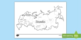 Where in the World Is Russia? Worksheet / Worksheet - Twinkl