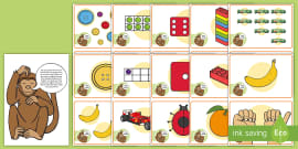Feed the Monkey Counting Game (teacher made) - Twinkl
