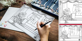 FREE! - Entertainment Cinema Colouring Sheets | Colouring Pages