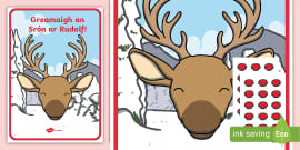 Pin The Nose On Rudolph Template - Parents - Christmas