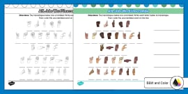 ASL Letter Ee Activity (Teacher-Made) - Twinkl