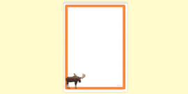 FREE! - Simple Blank Moose Page Border | Page Borders | Twinkl
