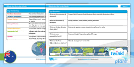 Year 2 HASS Geography Where Are We in the World Lesson 1